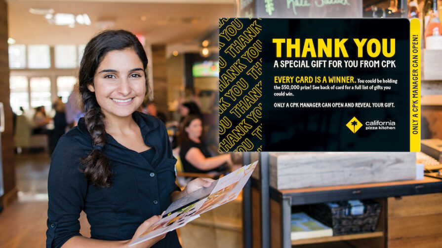 CPK Gives Away Secret Prizes With Thank-You Cards - PMQ Pizza